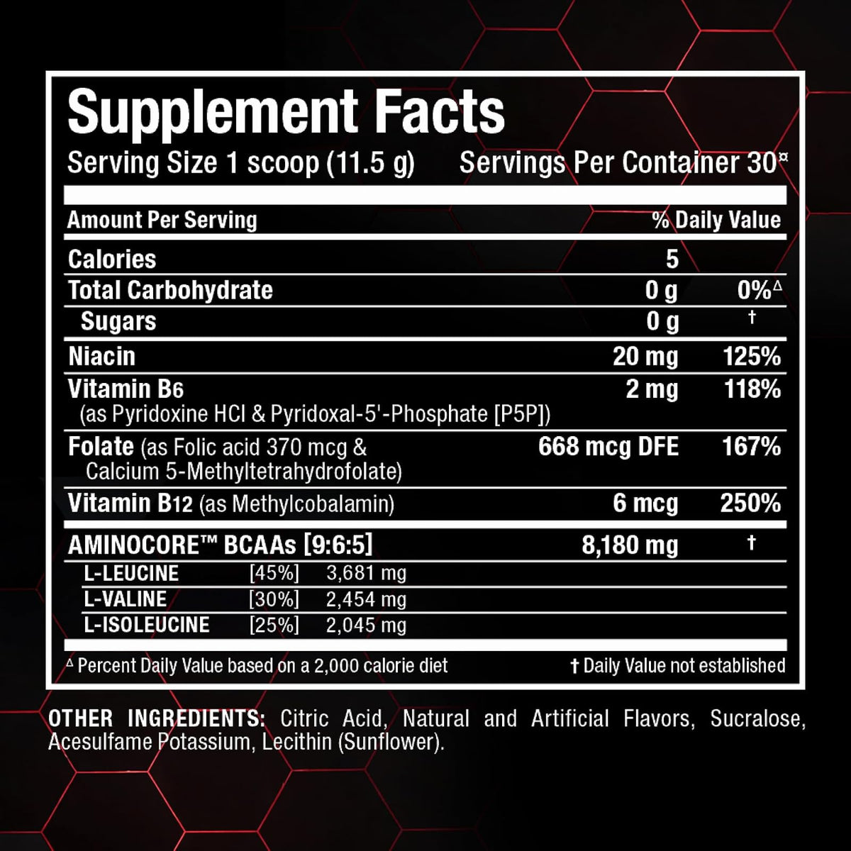 30 servings of ALLMAX BCAA powder