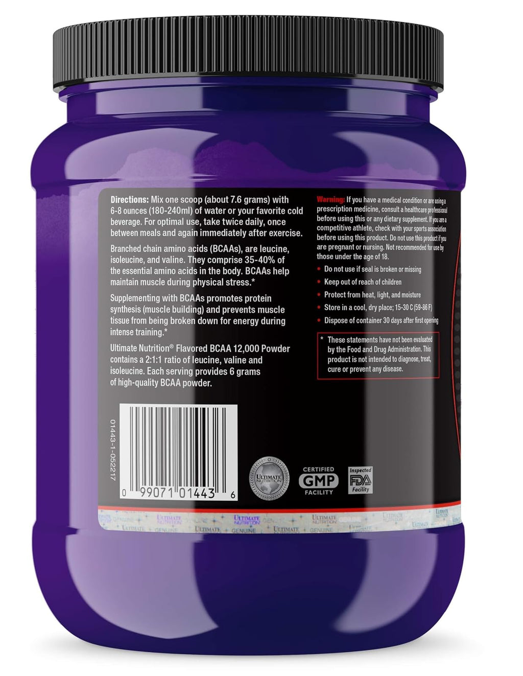 30 servings of BCAA powder