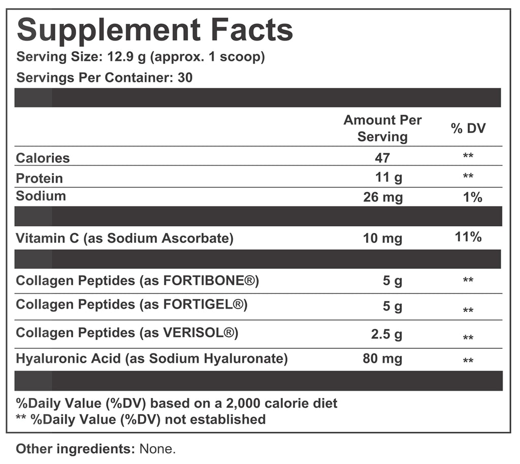30 servings of collagen powder