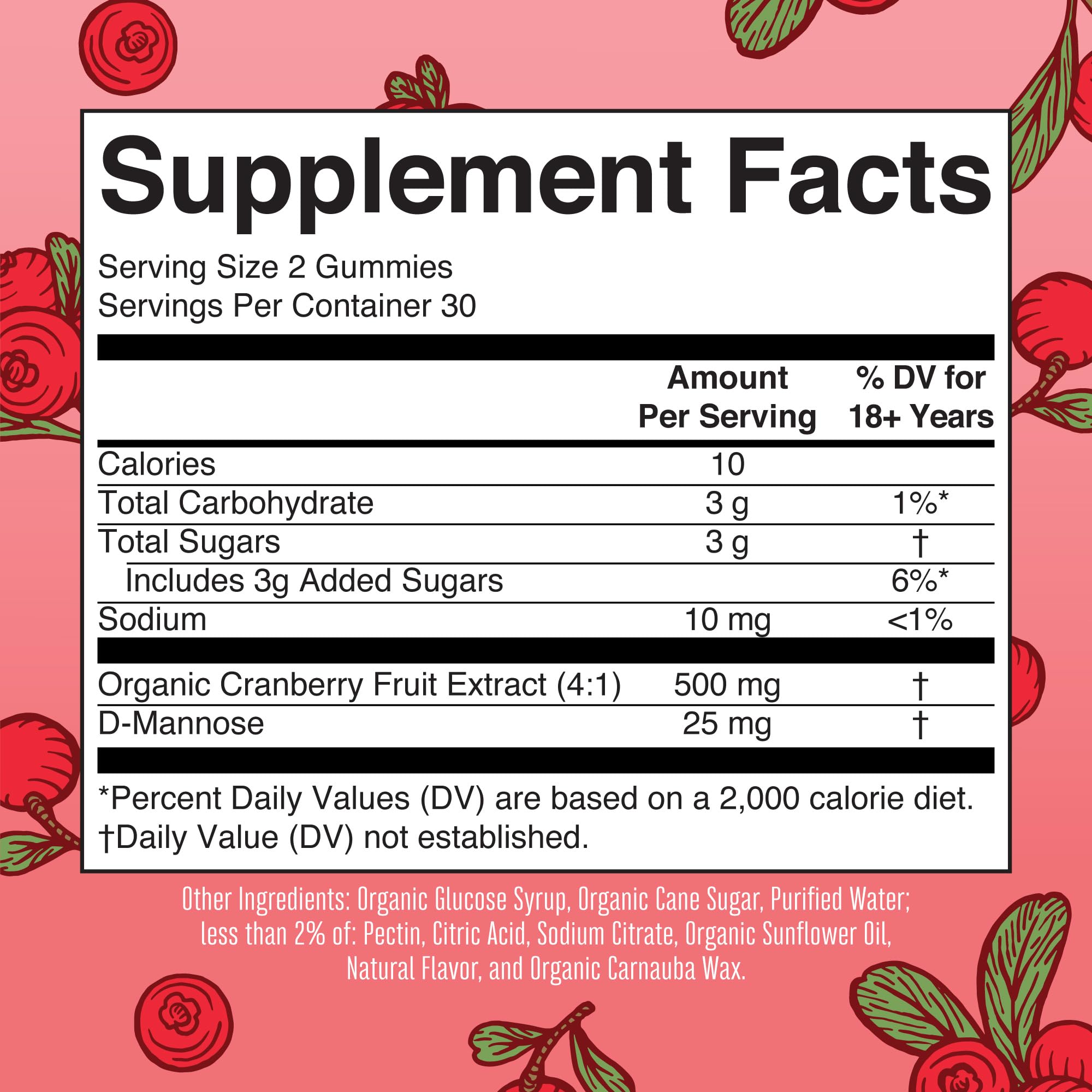 30 servings of cranberry goodness