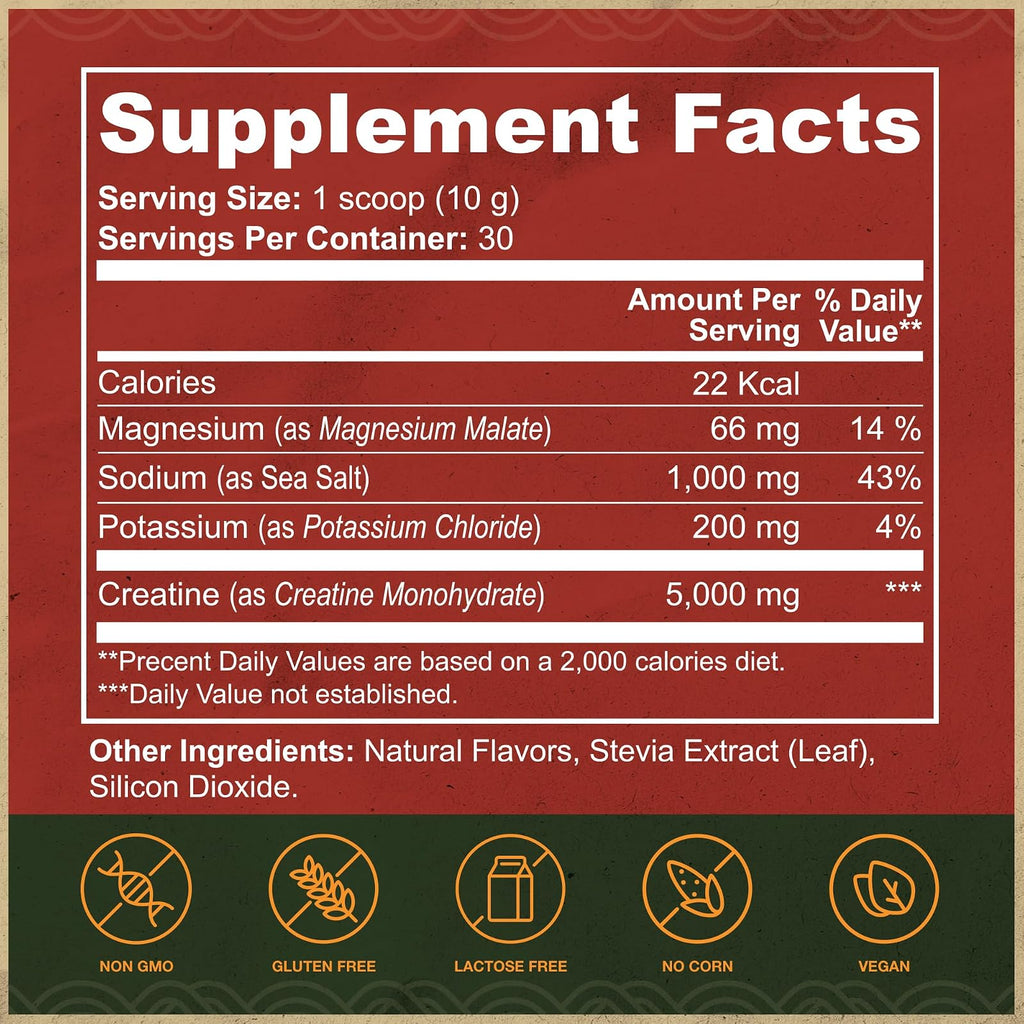 30 servings of creatine monohydrate
