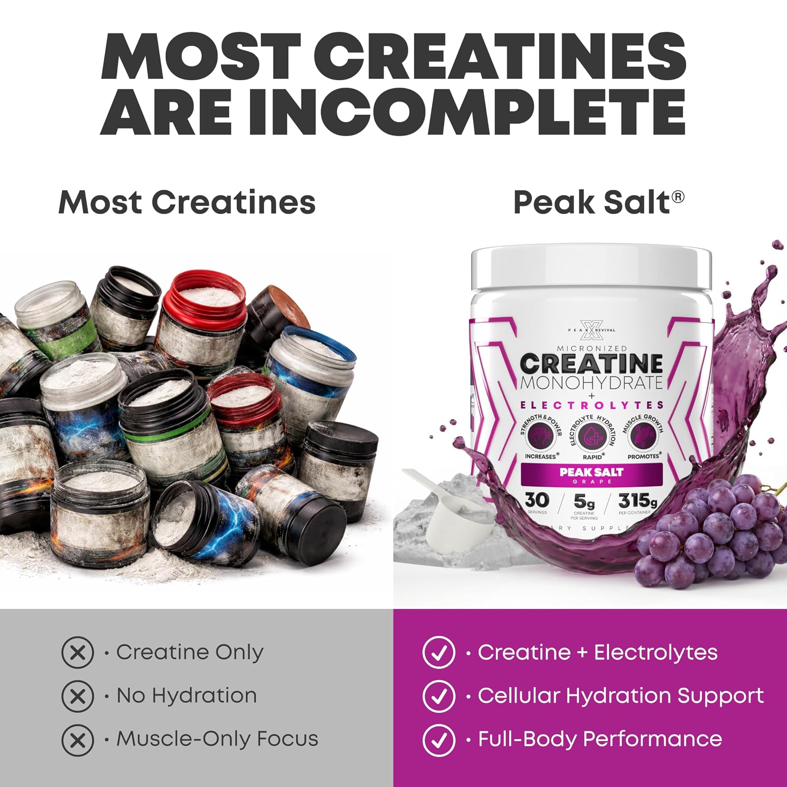 30 servings of creatine monohydrate