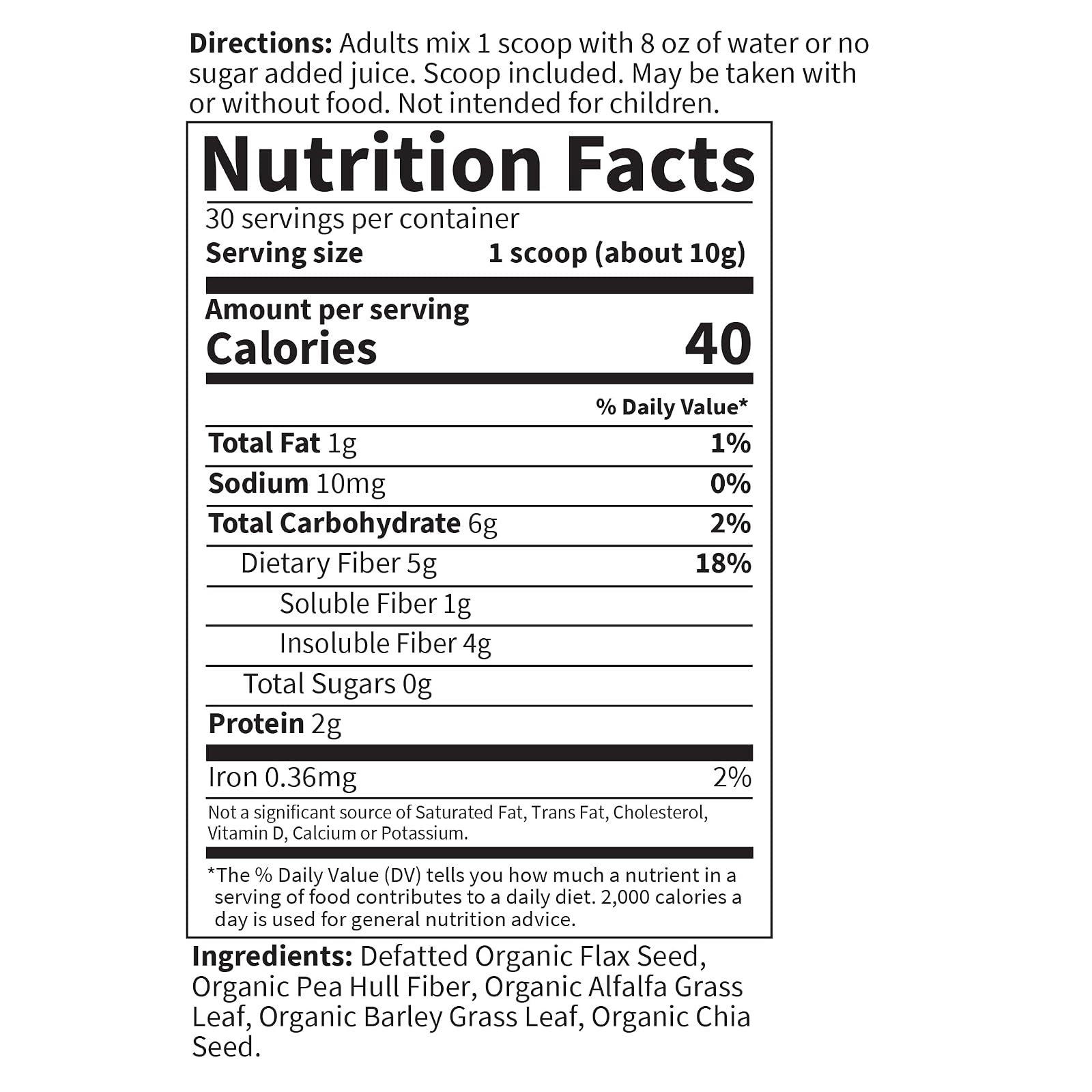 30 servings of detoxifying fiber