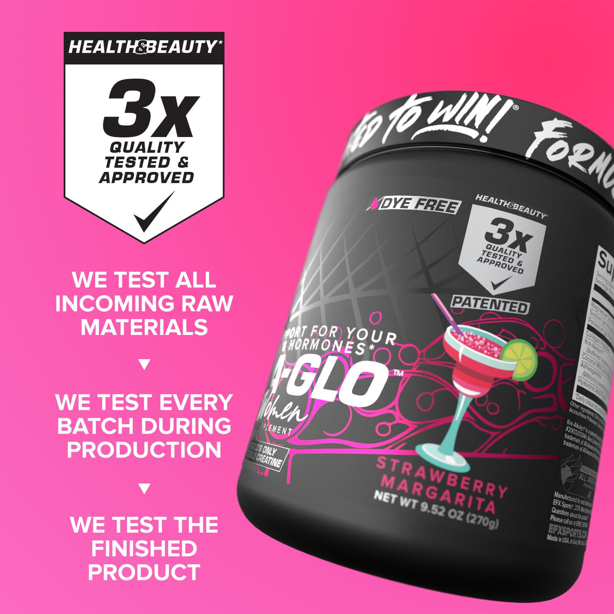 30 servings of EFX Sports creatine