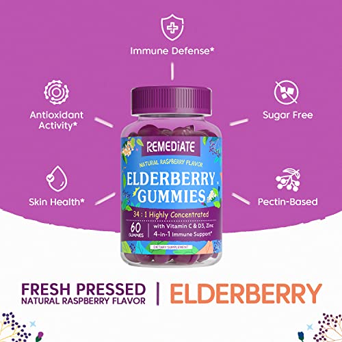 30 servings of elderberry gummies