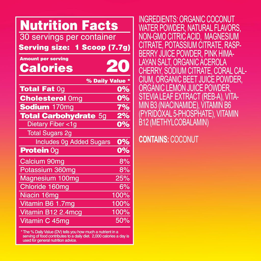 30 servings of electrolyte drink mix