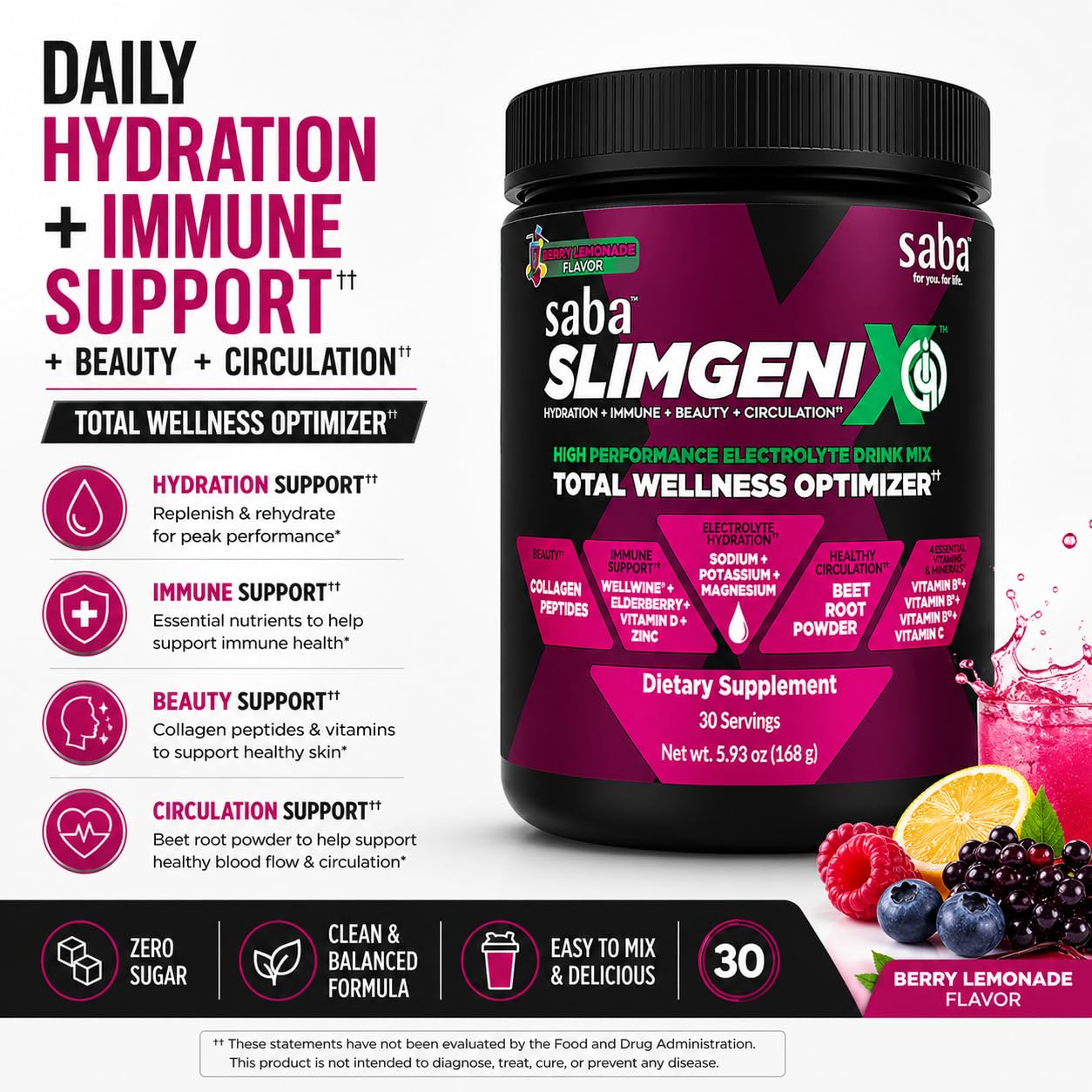 30 servings of electrolyte powder