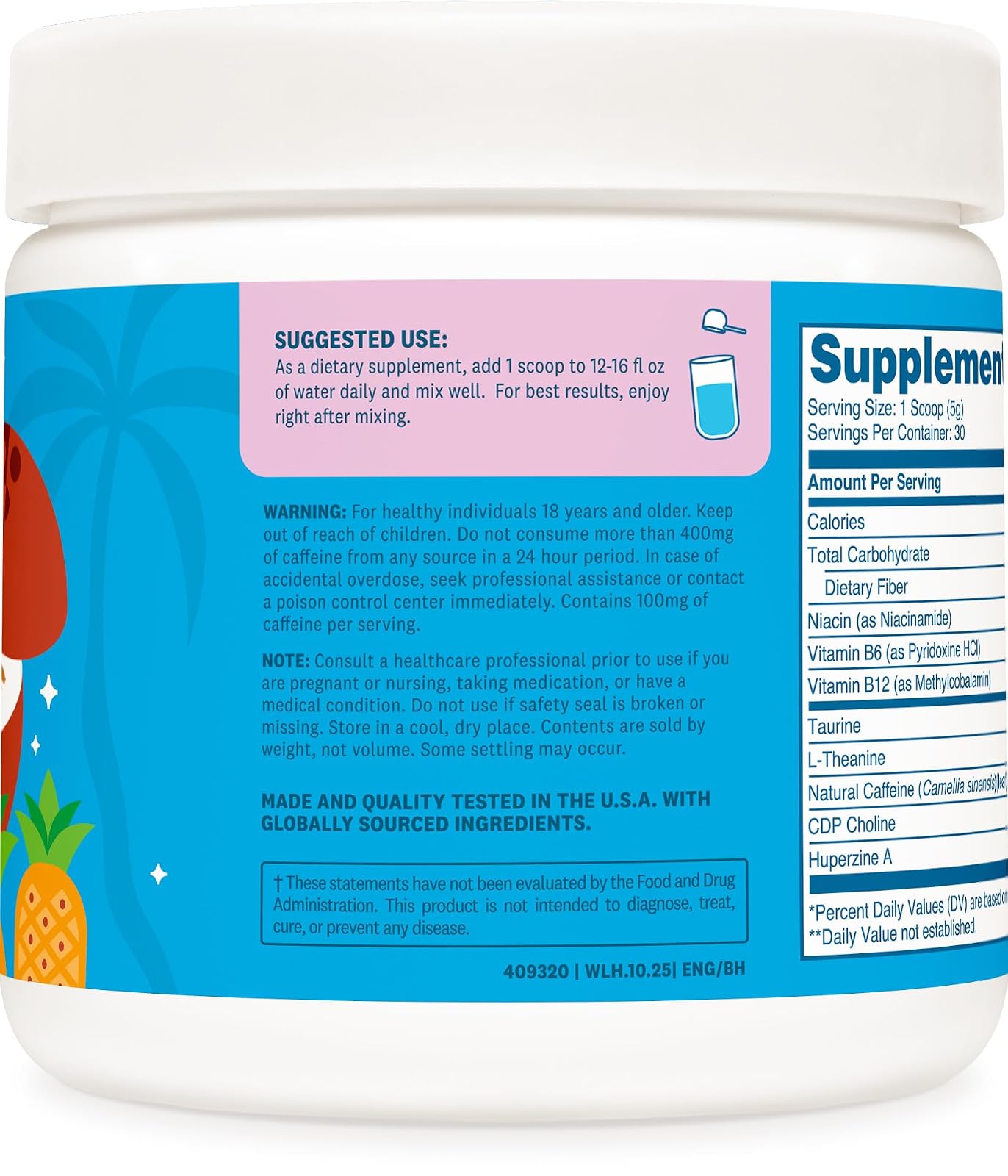30 servings of endurance energy powder