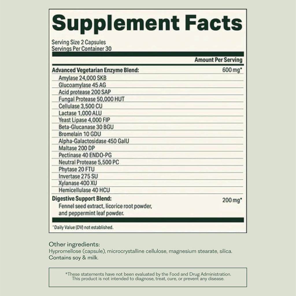 30 servings of Enzyme 365 enzymes