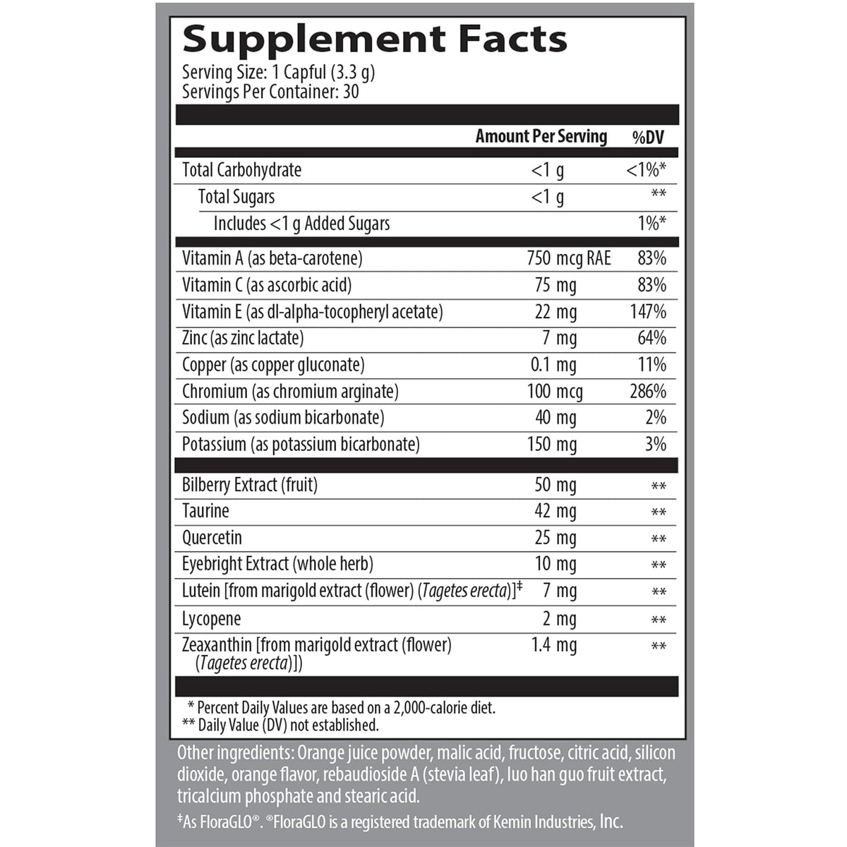 30 servings of eye wellness formula