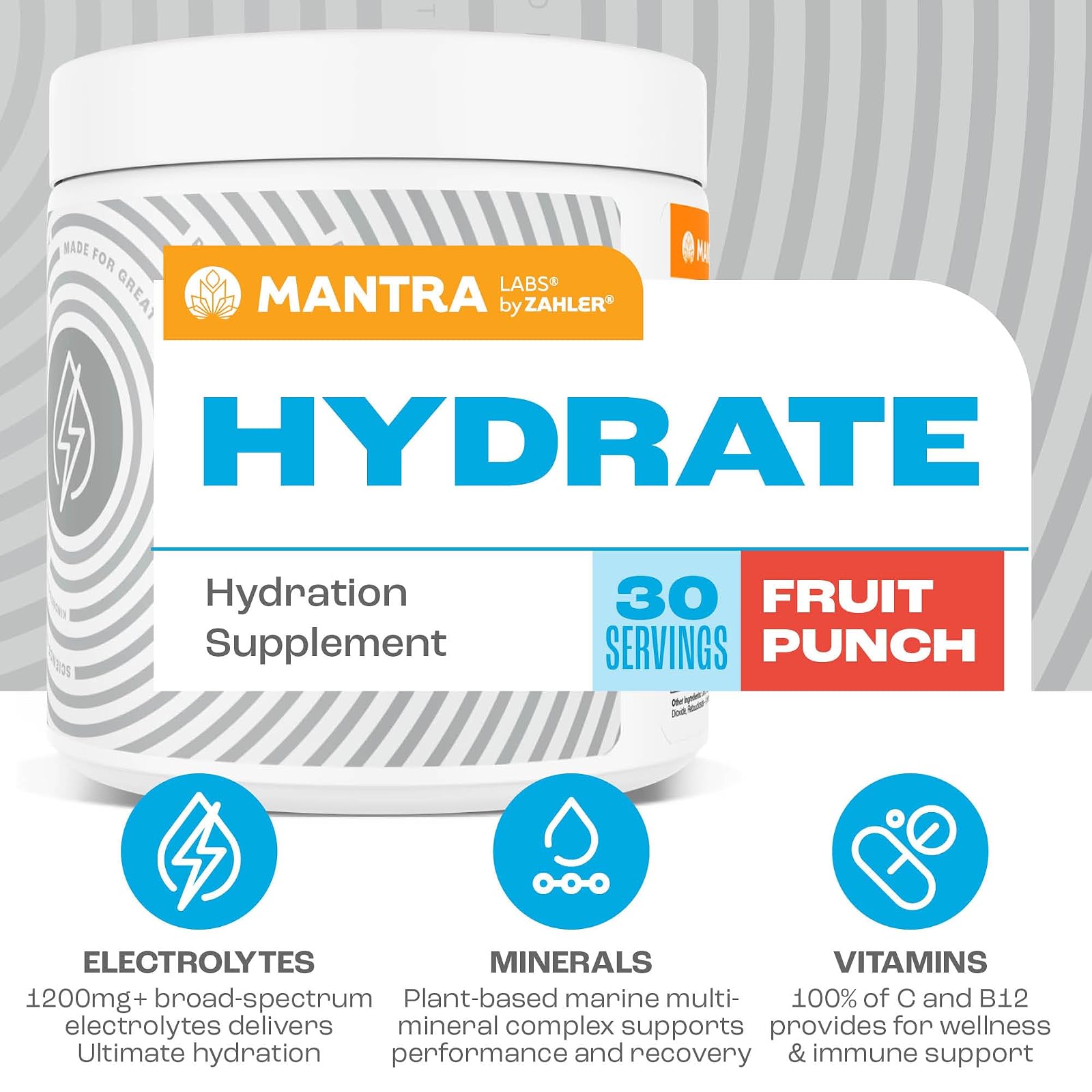 30 servings of fruit punch electrolytes
