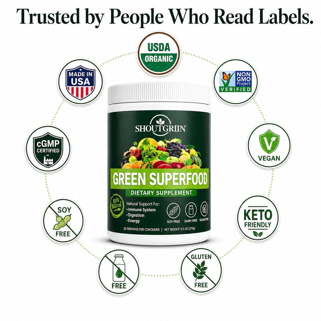 30 servings of Green Superfood powder