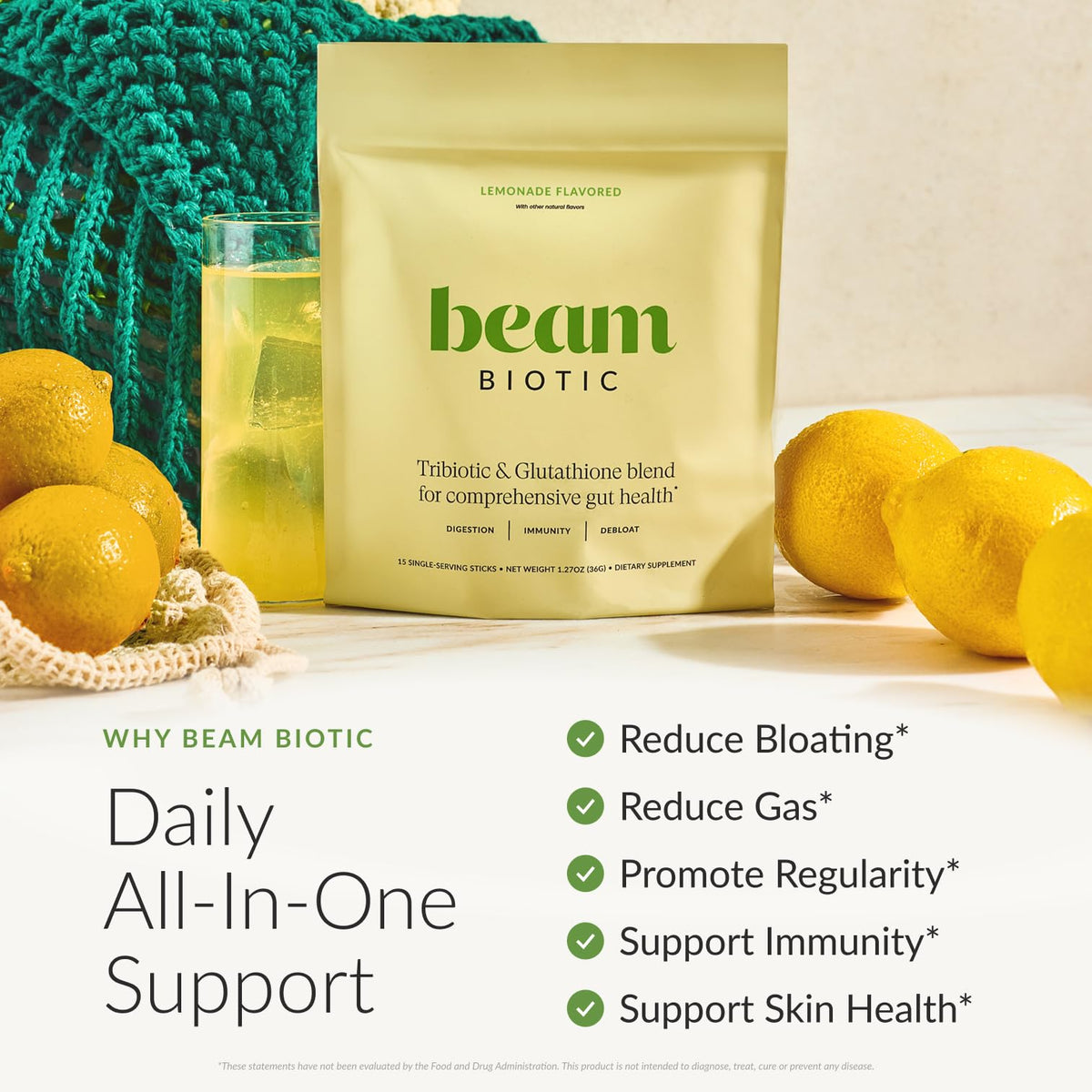 30 servings of gut-friendly probiotics