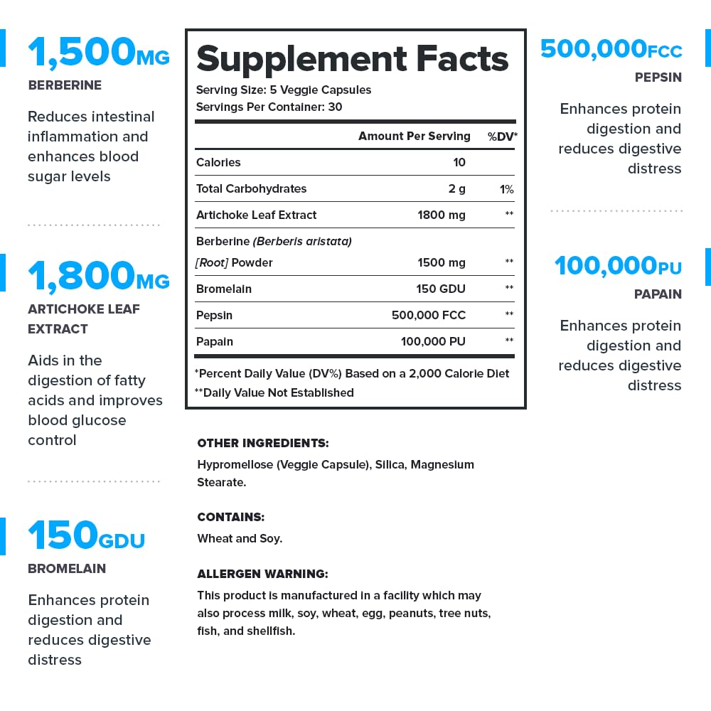 30 servings of gut health supplements