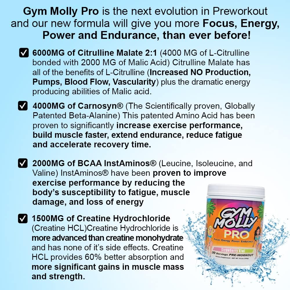 30 servings of Gym Molly pre-workout