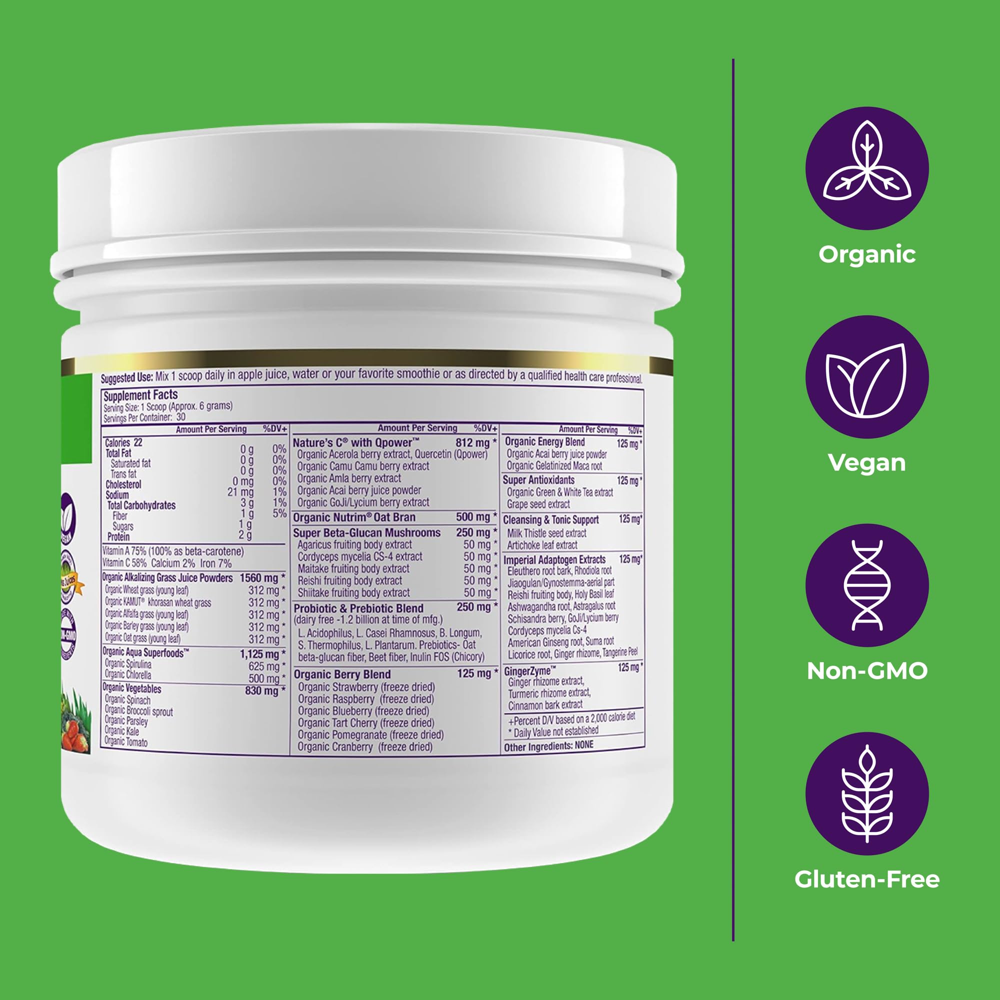 30 servings of health benefits
