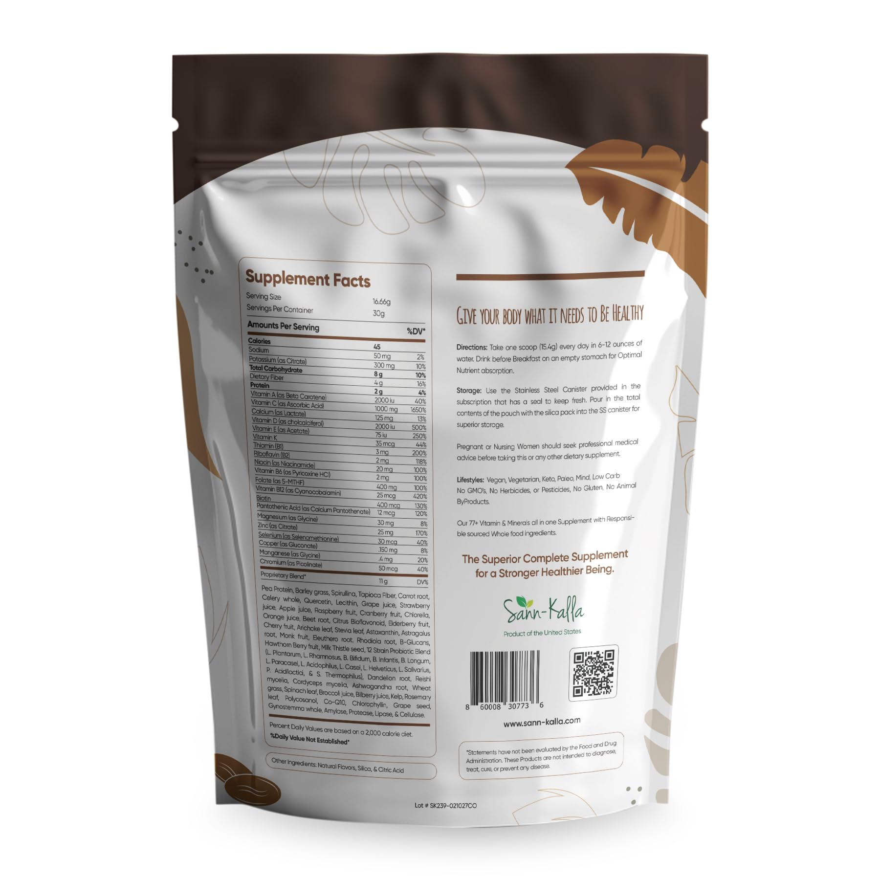 30 servings of health-boosting nutrients