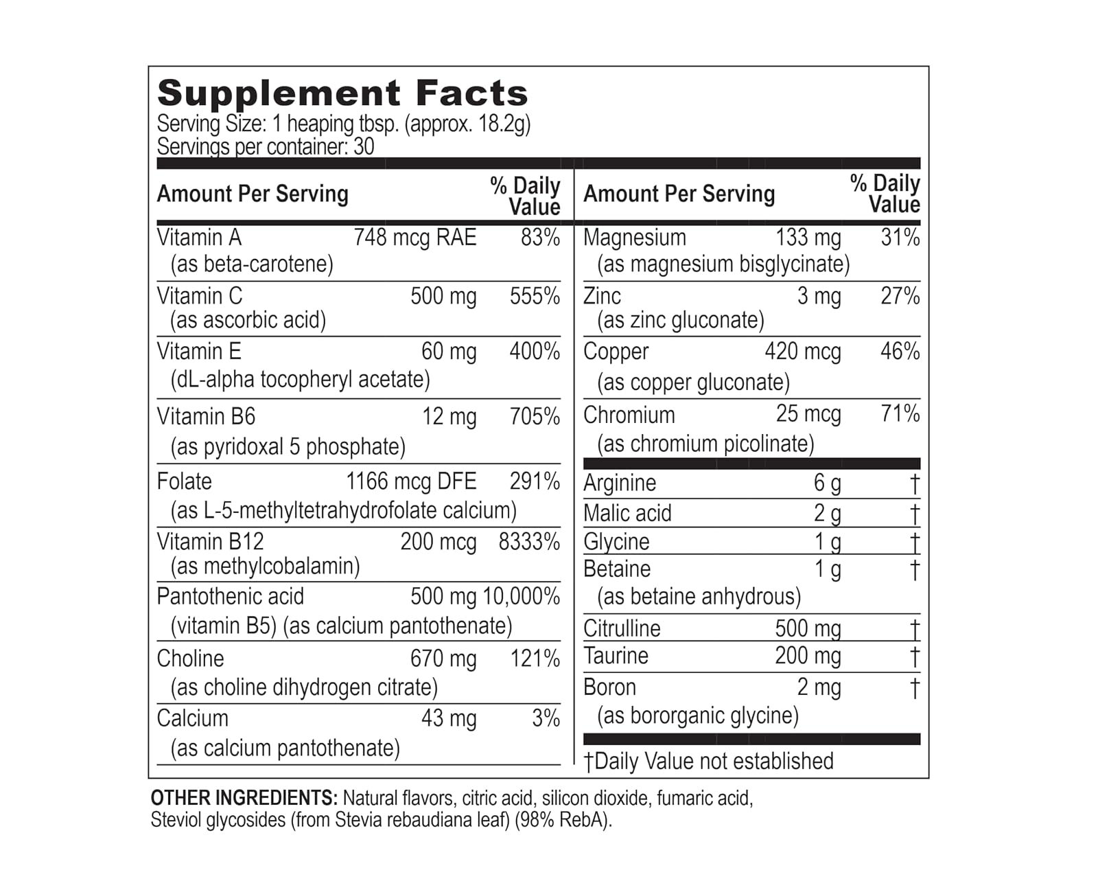 30 servings of InnerPower vitamins for energy