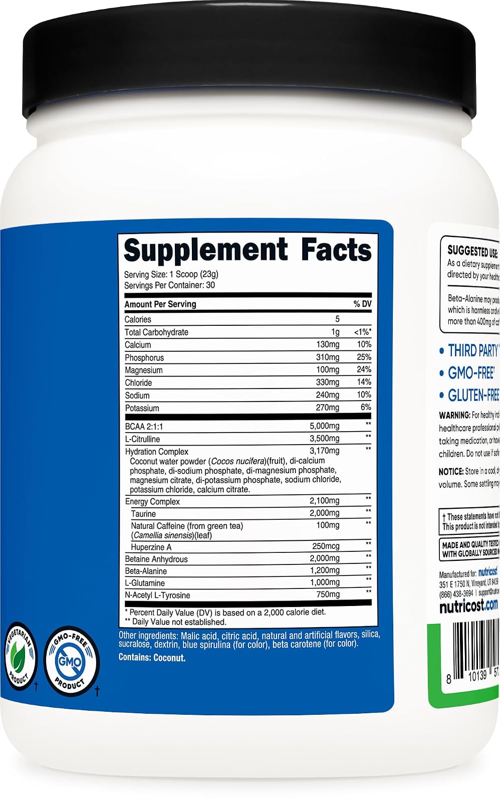 30 servings of intra workout energy