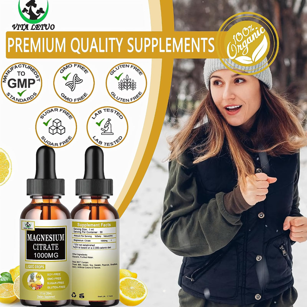30 servings of magnesium citrate liquid