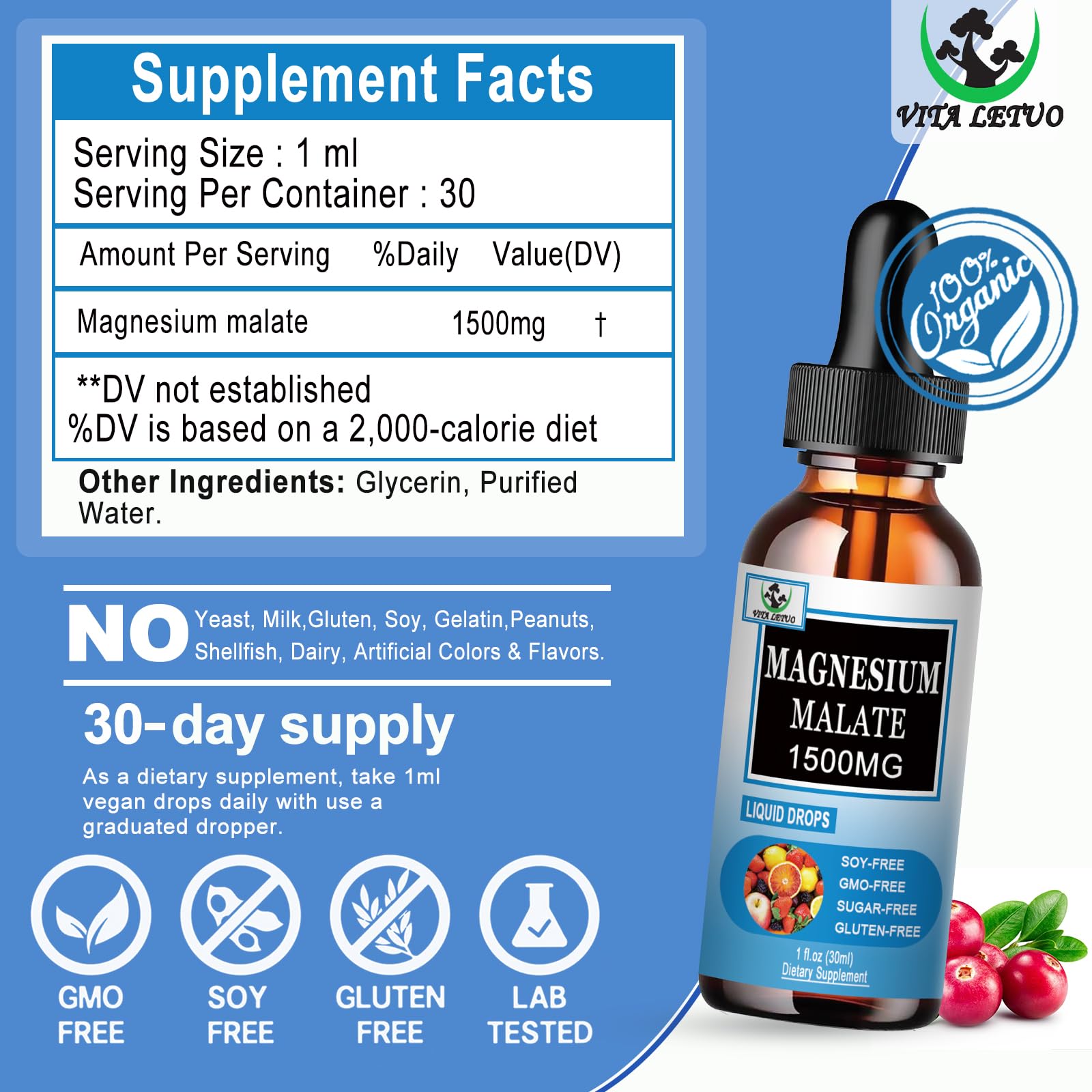 30 servings of magnesium malate