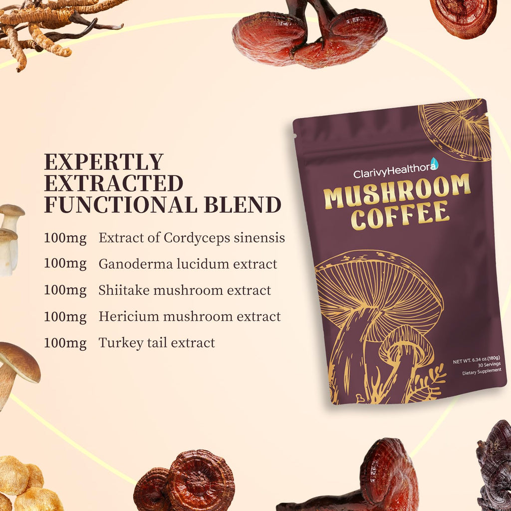 30 servings of mushroom coffee