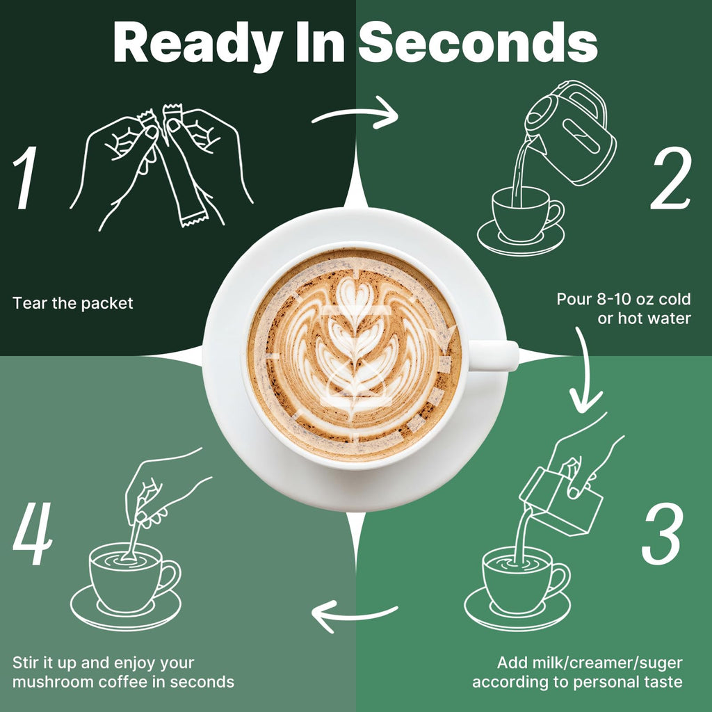 30 servings of mushroom coffee