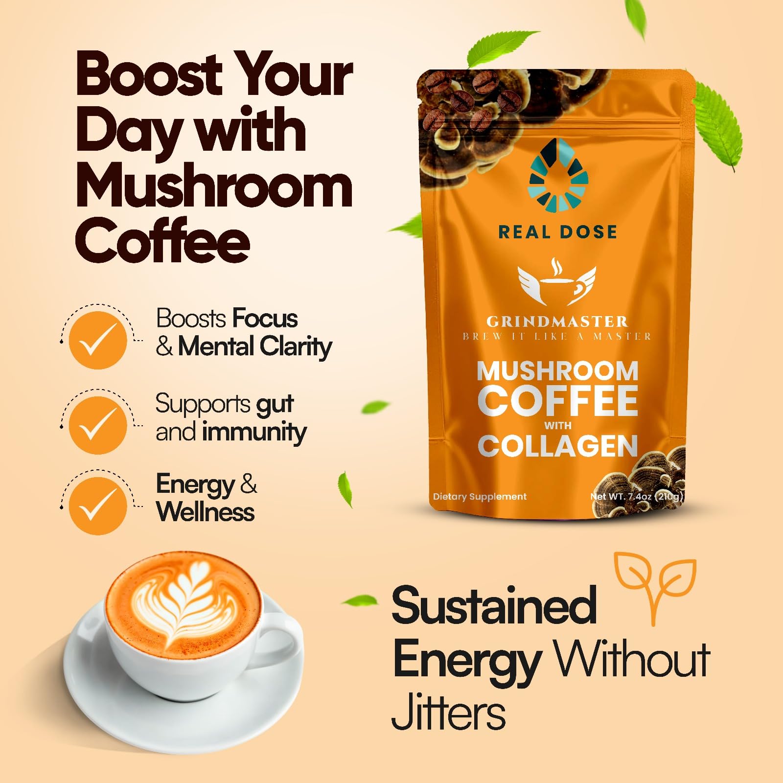 30 servings of mushroom coffee