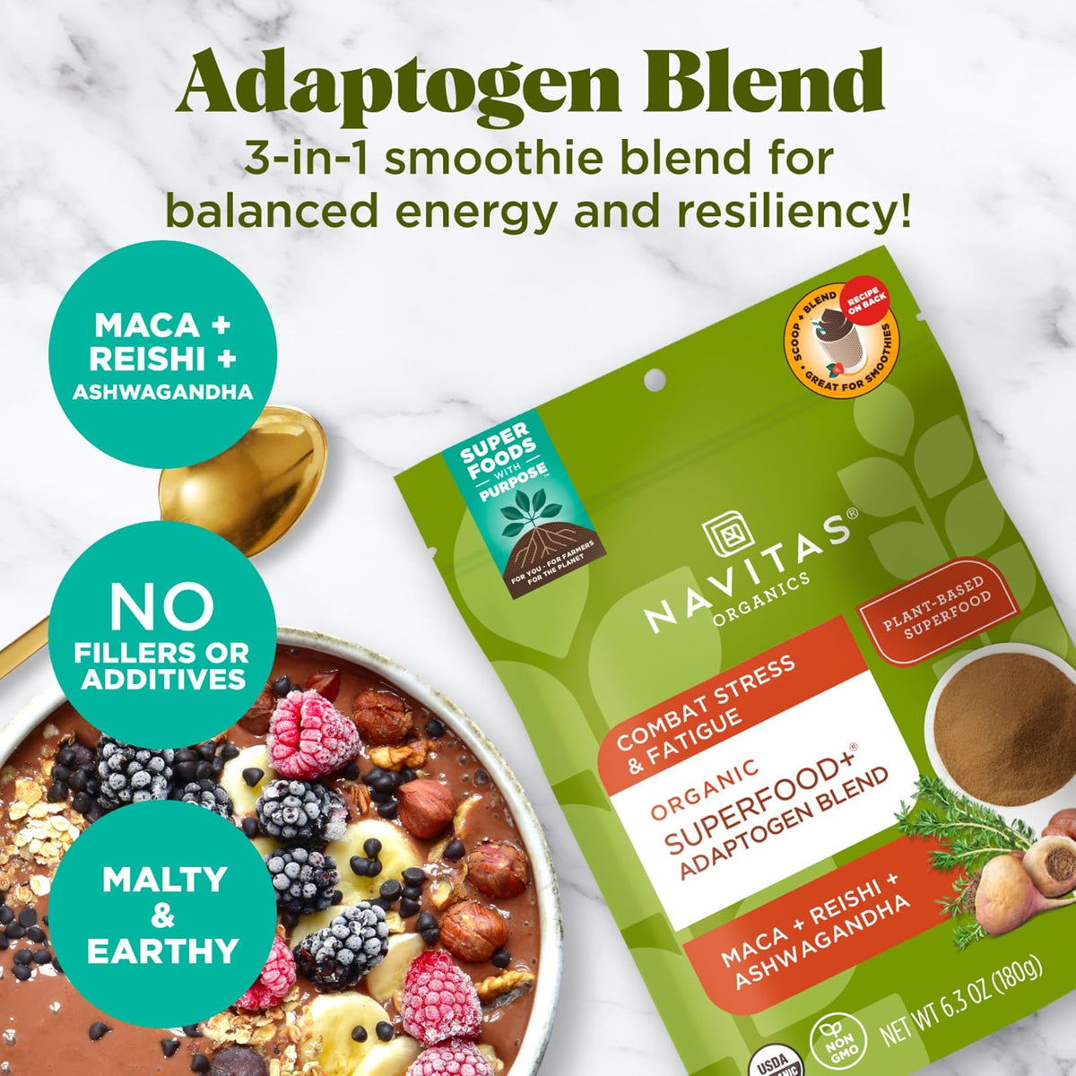 30 servings of natural adaptogens