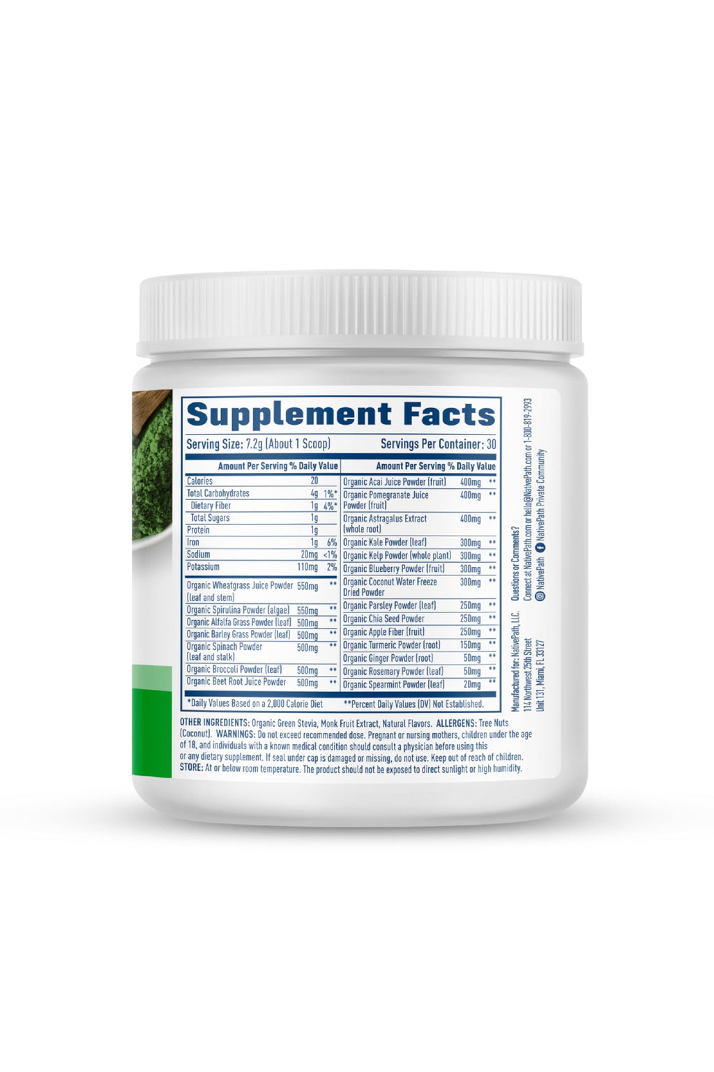 30 servings of nutrient-rich greens