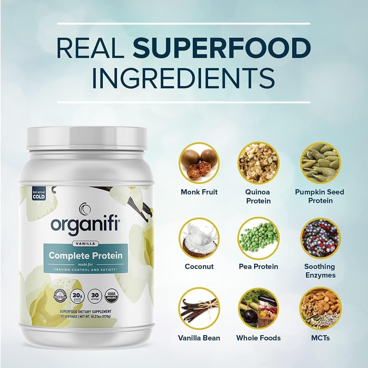 30 servings of nutritious protein powder