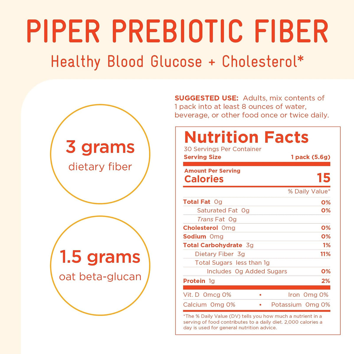 30 servings of oat fiber goodness