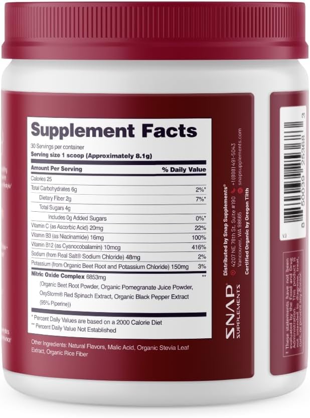 30 servings of organic beet root