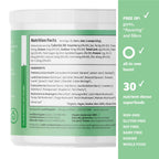 30 servings of organic greens powder