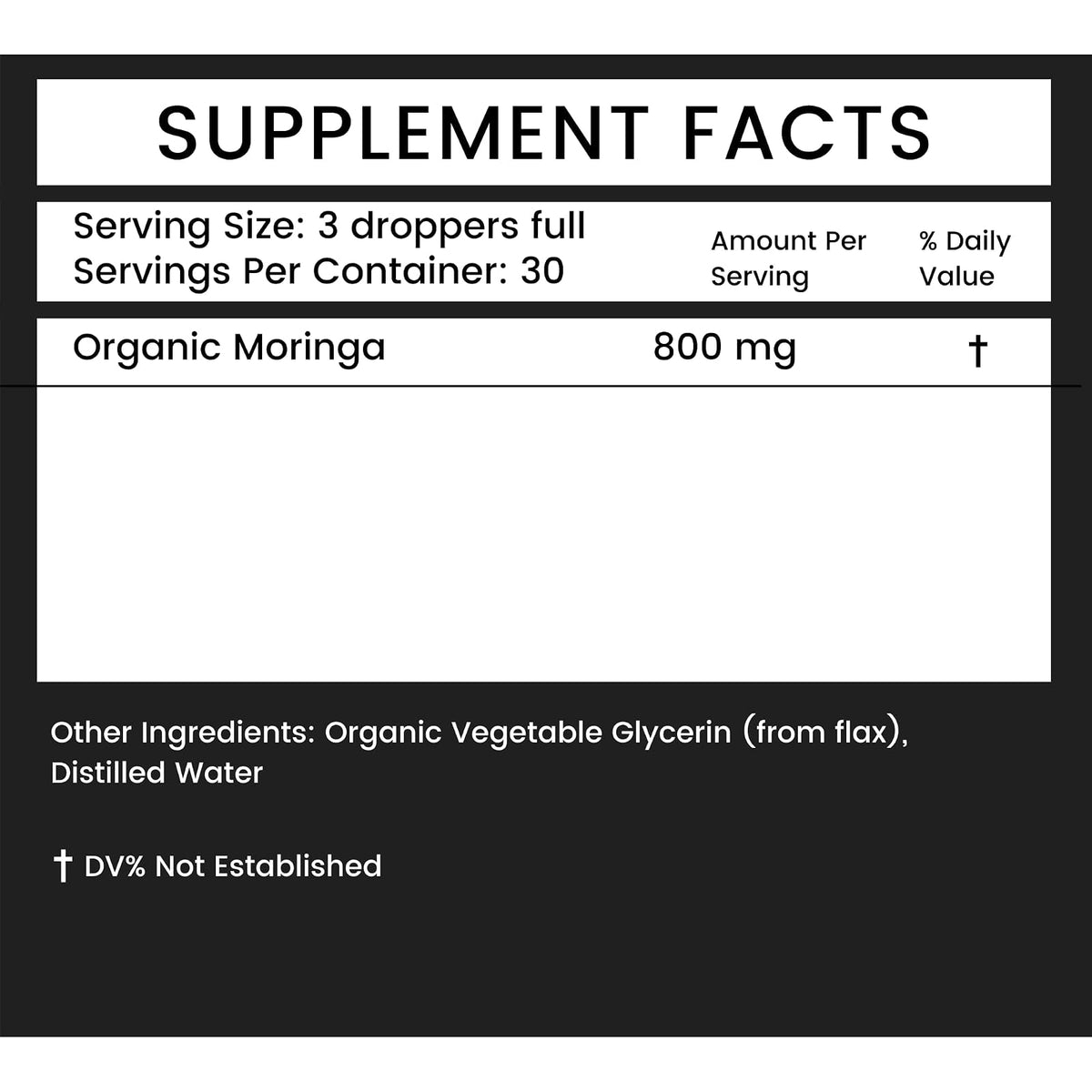 30 servings of organic moringa