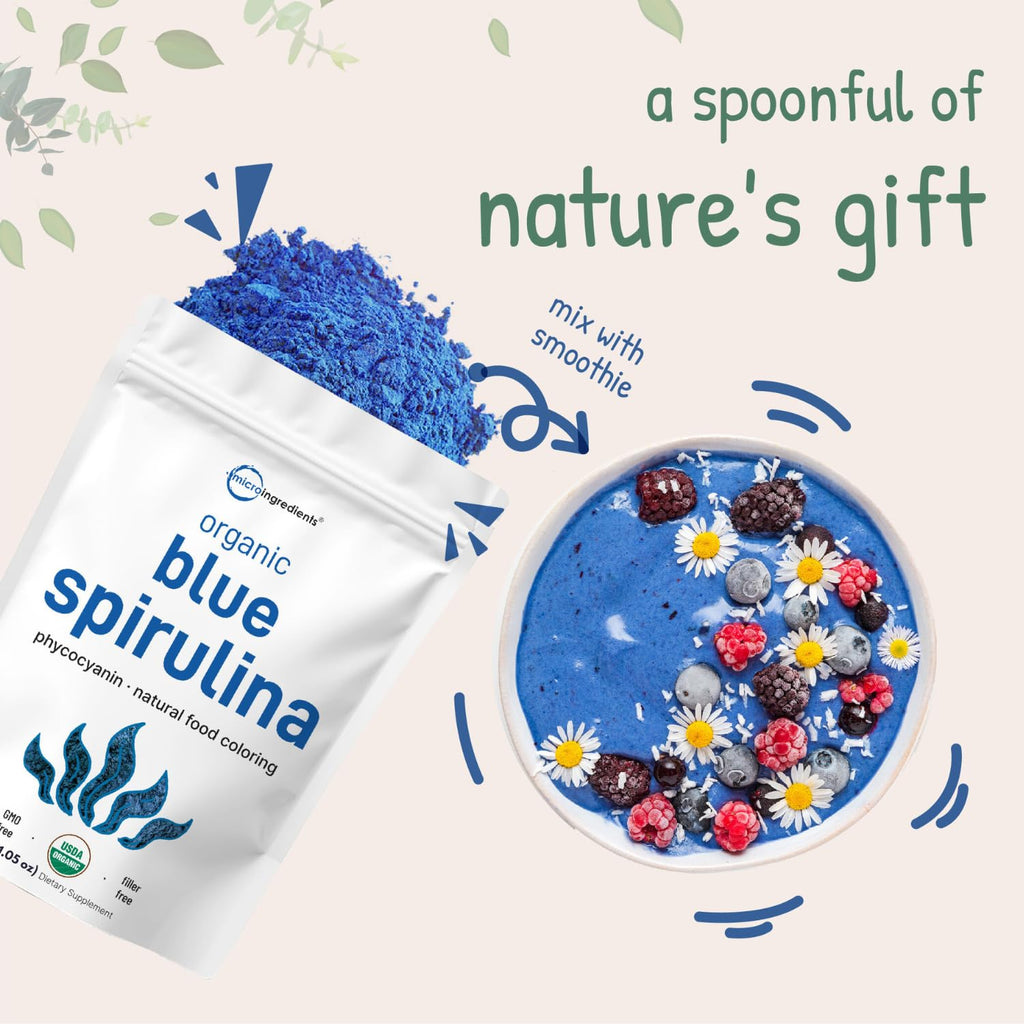 30 servings of organic spirulina