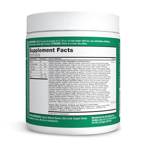 30 servings of organic super greens