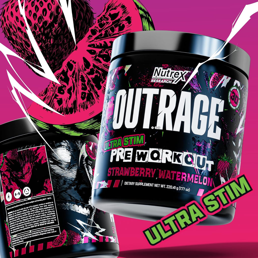 30 servings of Outrage pre-workout