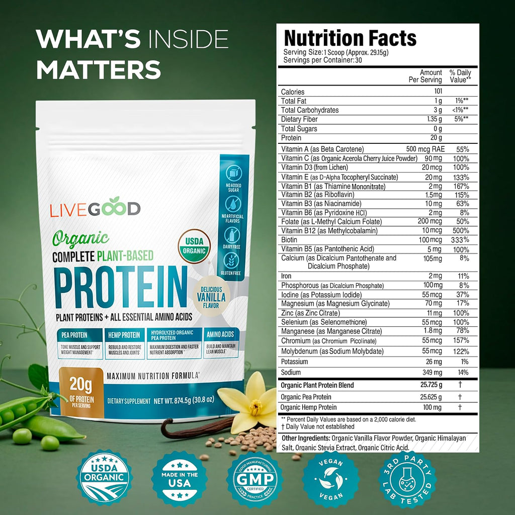 30 servings of plant protein