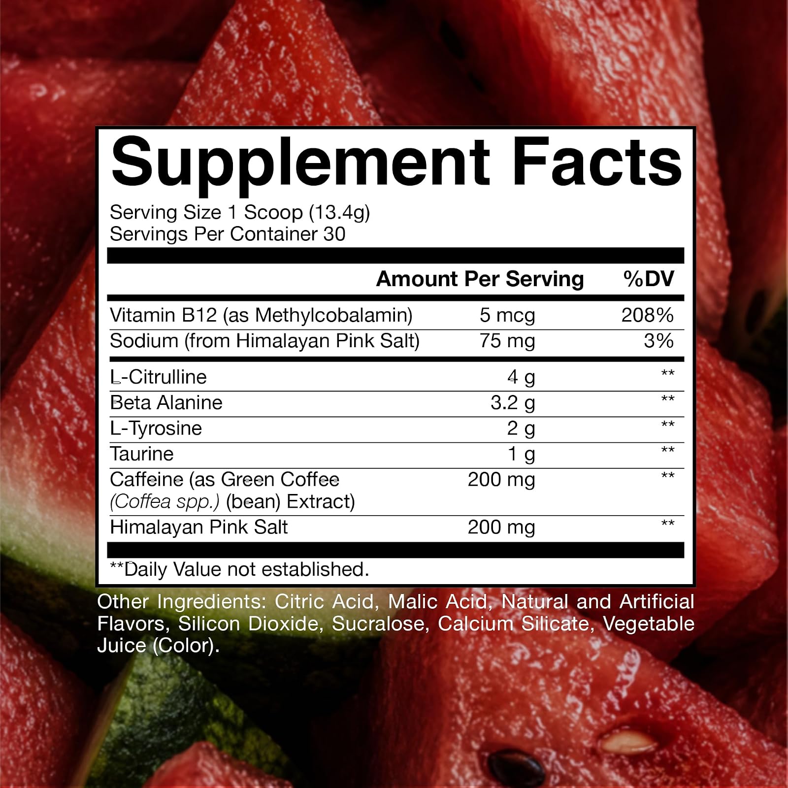 30 servings of pre-workout energy
