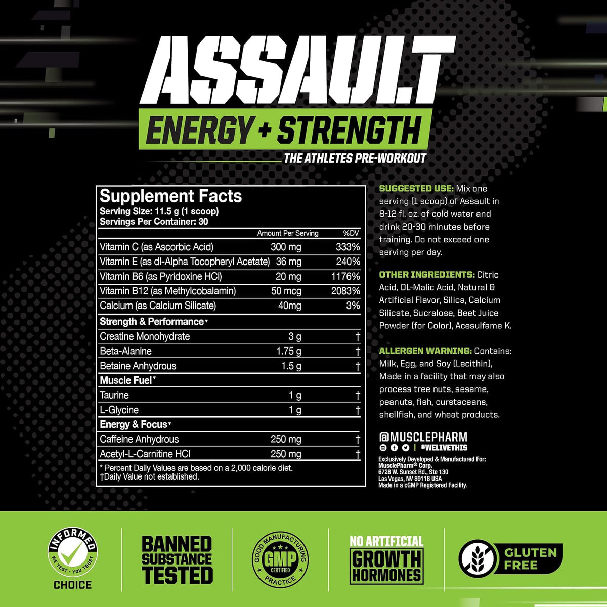 30 servings of pre-workout energy