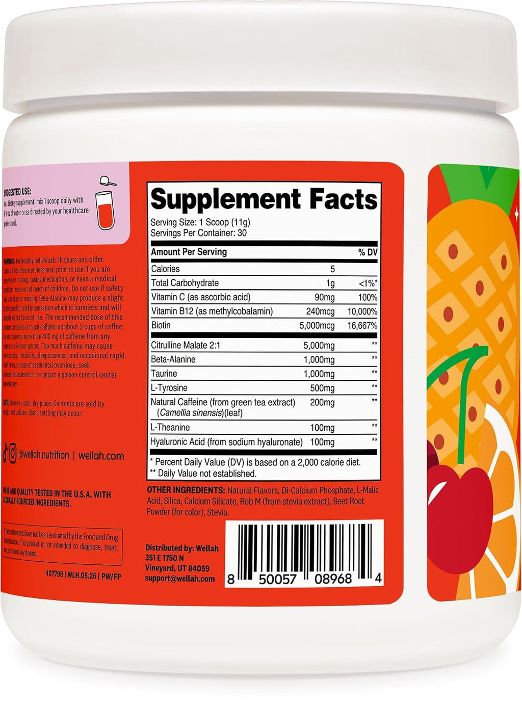 30 servings of pre-workout energy
