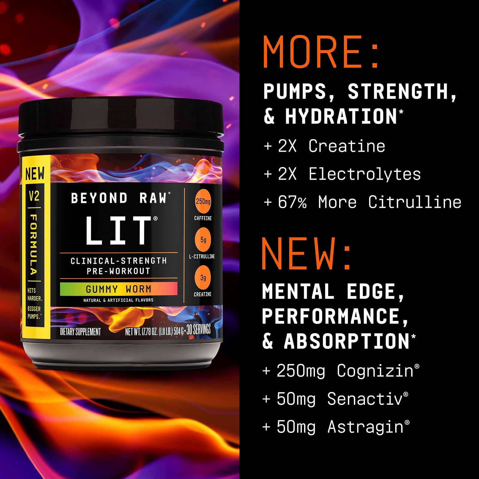 30 servings of pre-workout energy