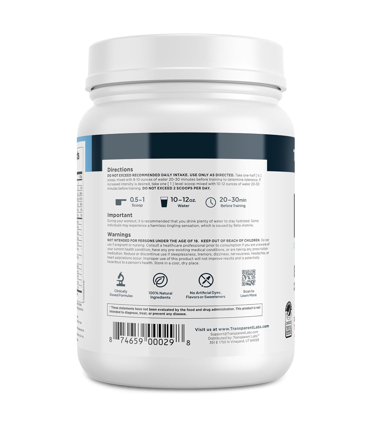 30 servings of pre-workout energy