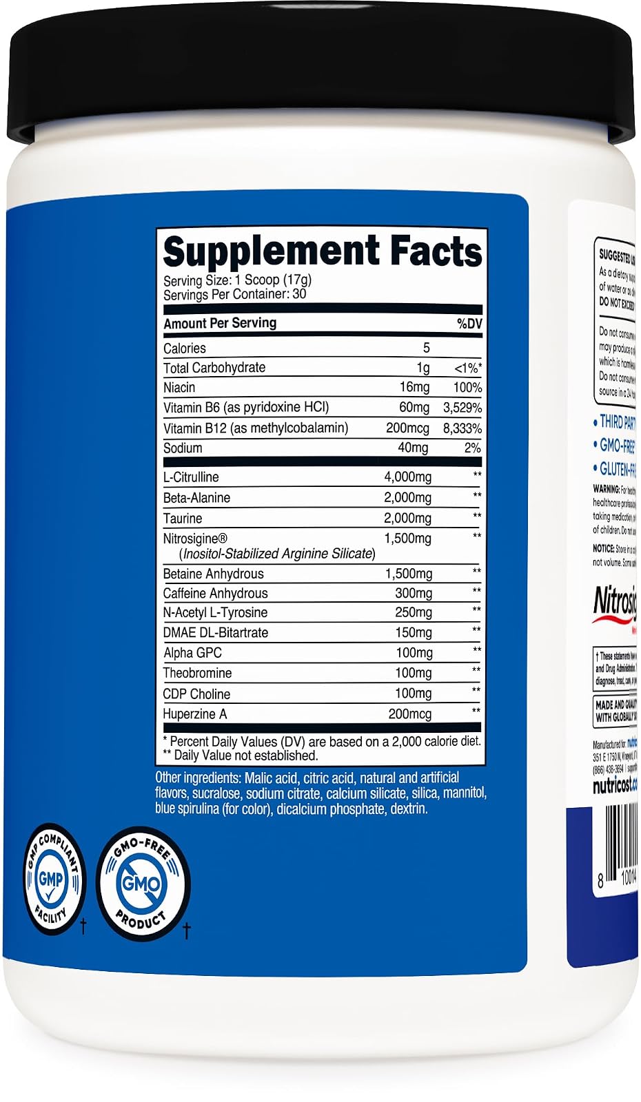30 servings of pre-workout nutrition