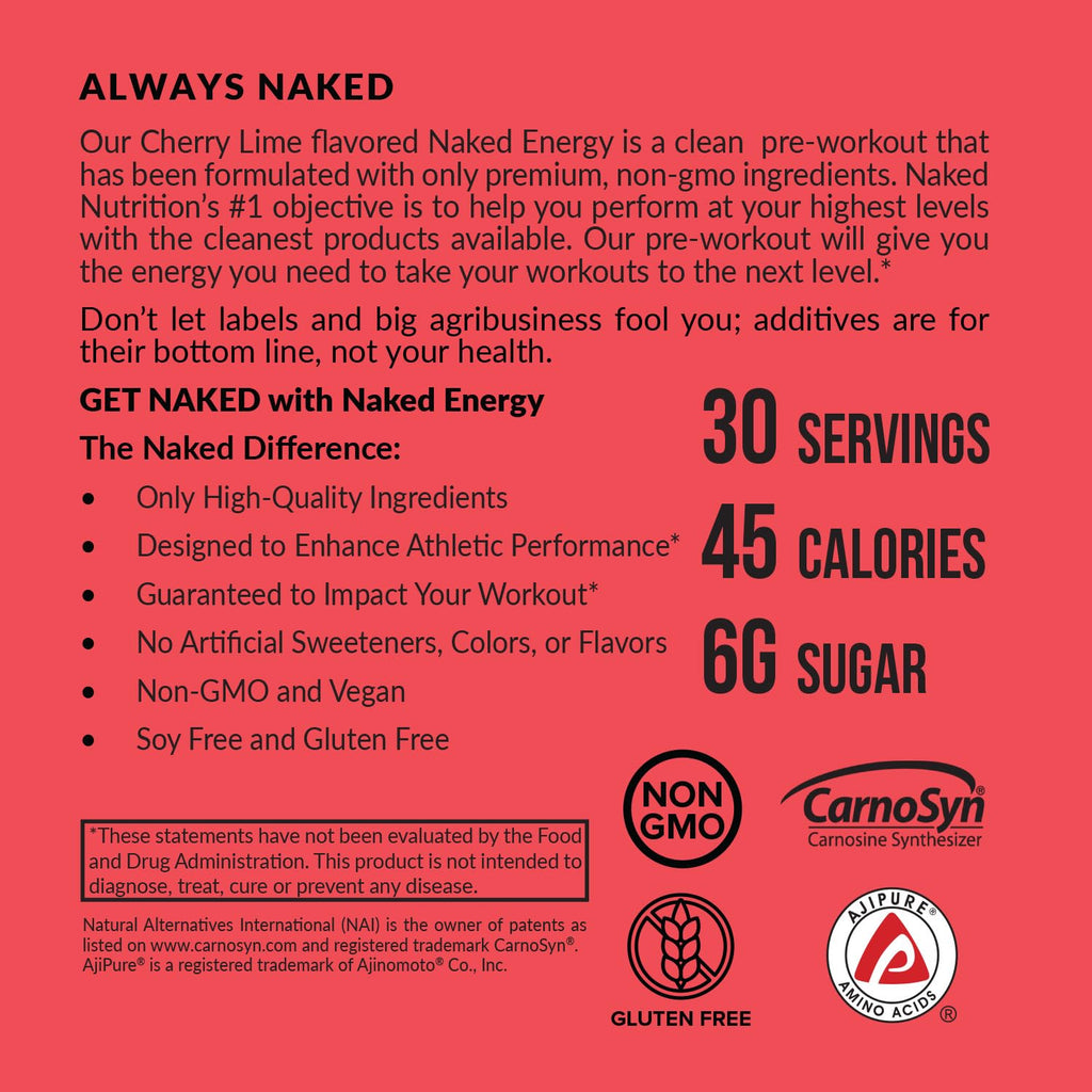 30 servings of pre-workout nutrition