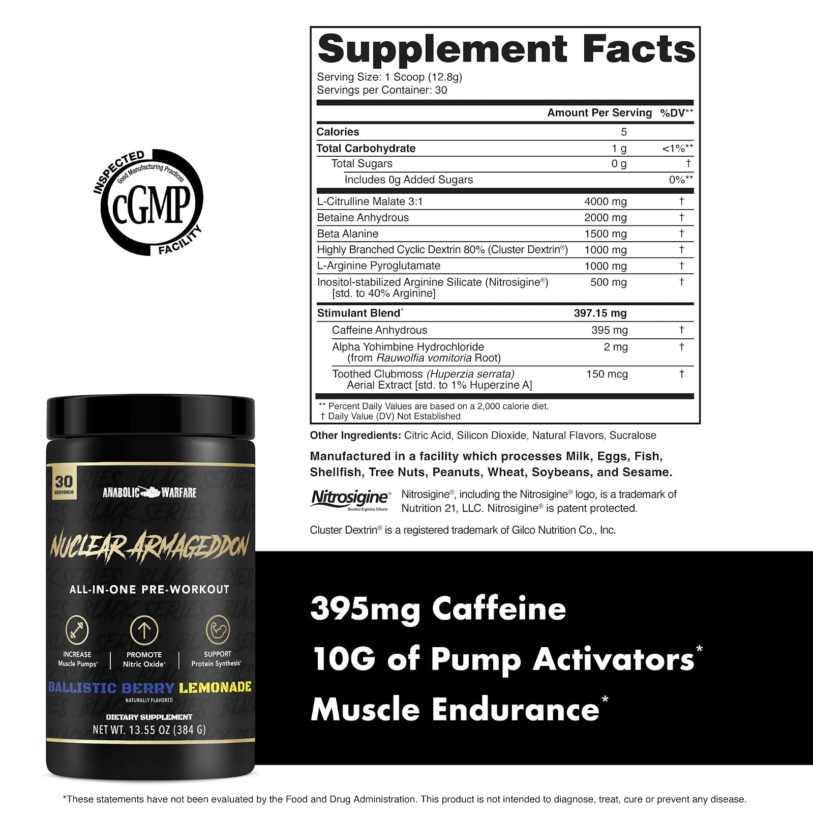 30 servings of pre-workout performance