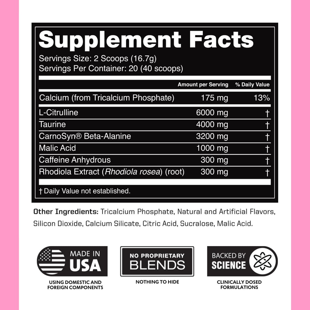 30 servings of pre-workout power