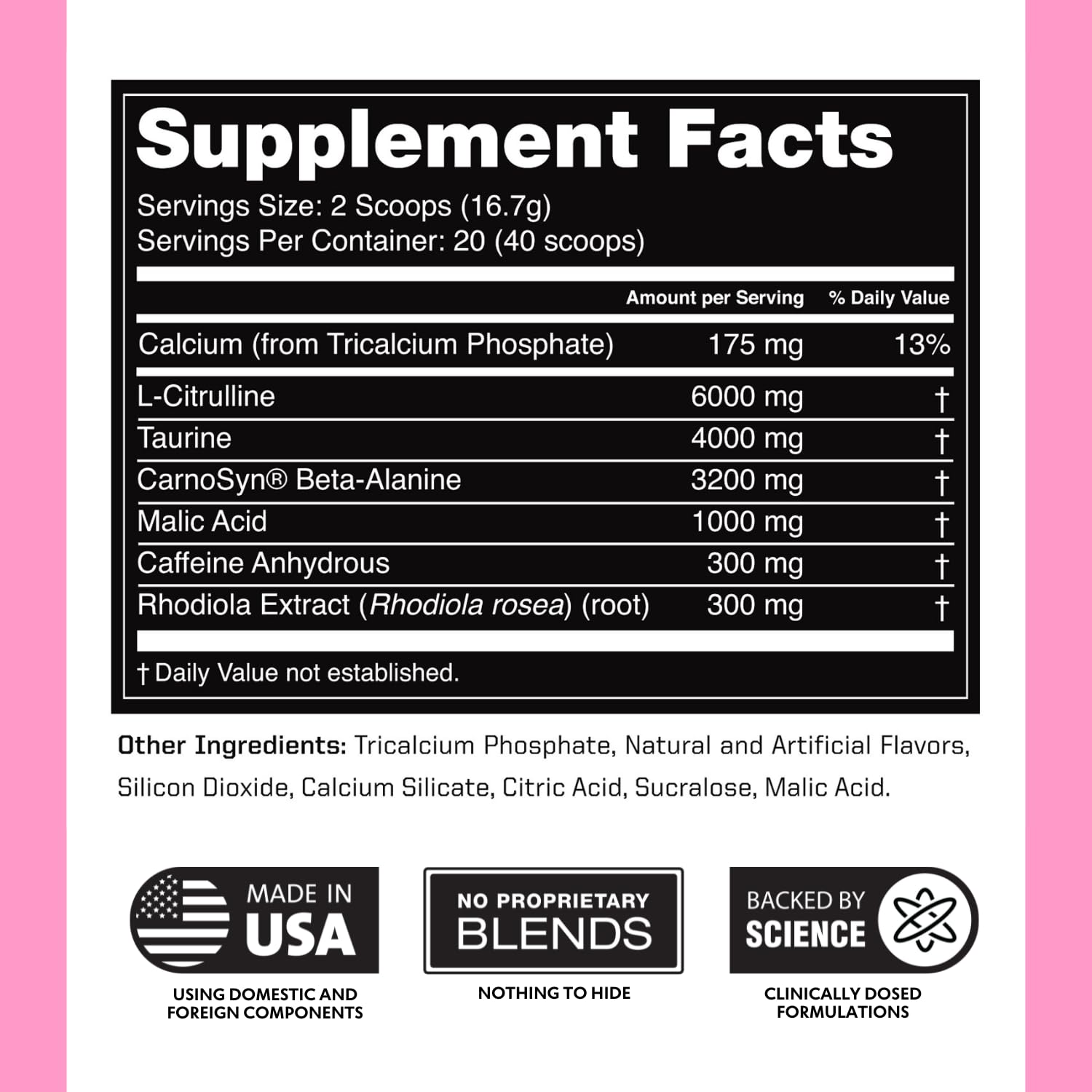 30 servings of pre-workout power