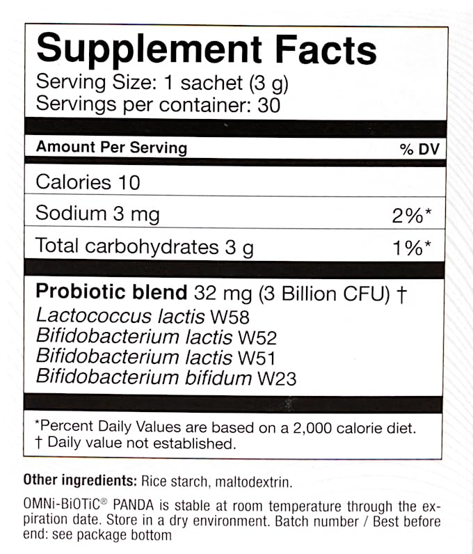 30 servings of prenatal probiotics